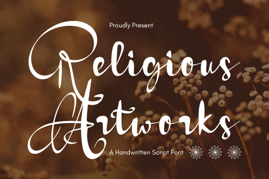 Religious Artworks - Calligraphy Font - Download Free Font