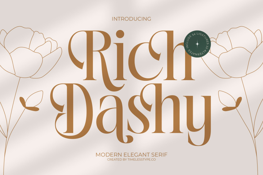 Rich Dashy Serif Font - Download Free Font