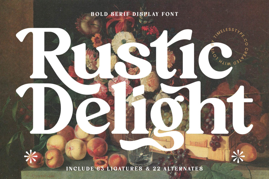 Rustic Delight - Bold Serif Display Font - Download Free Font