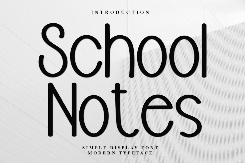 School Notes Modern Display Font - Download Free Font