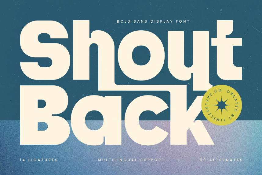 Shout Back - Bold Sans Display Font - Download Free Font