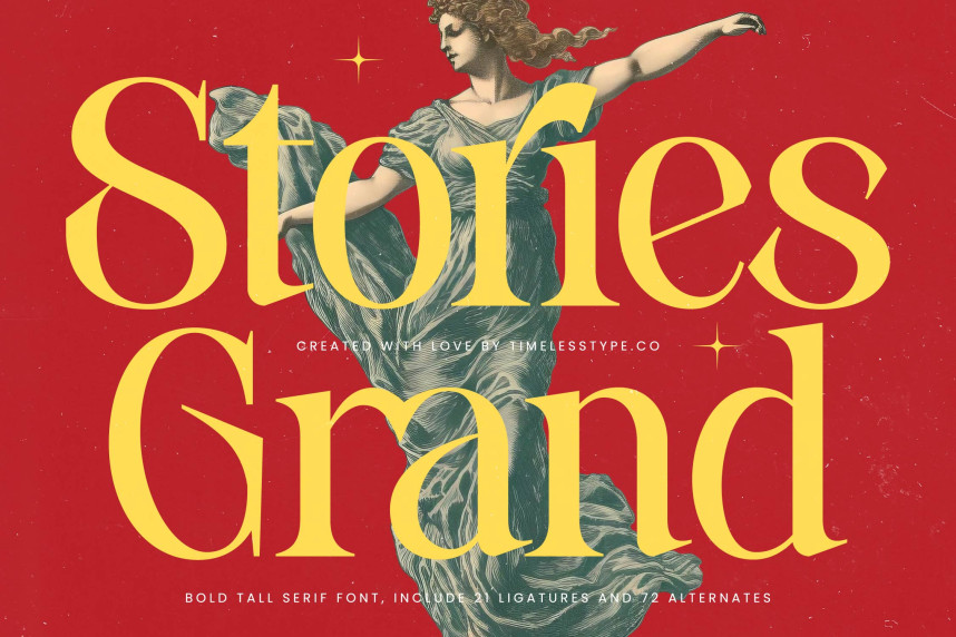Stories Grand - Bold Tall Serif Font - Download Free Font