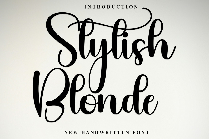 Stylish Blonde - New Style And Unique Font - Befonts