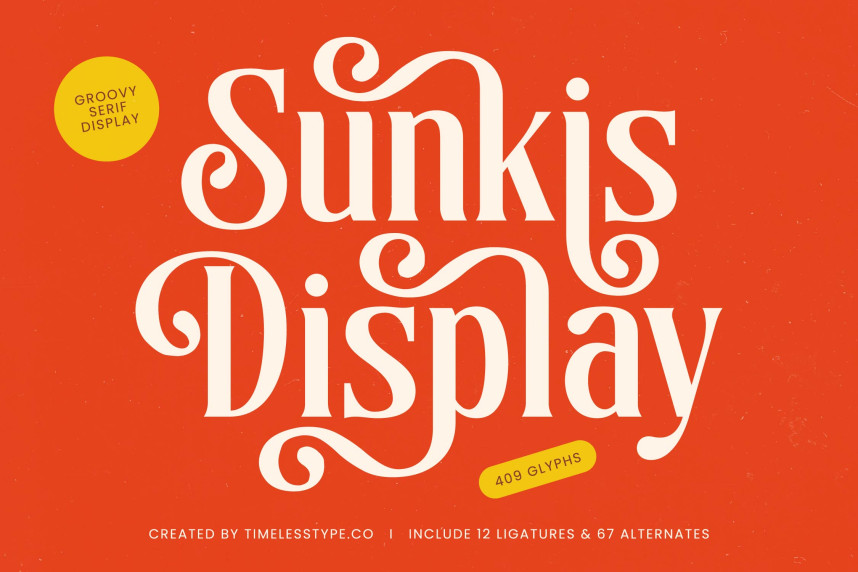 Sunkis Display Font - Befonts