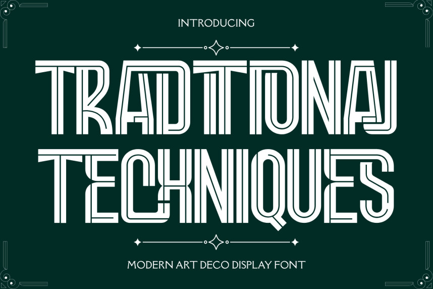 Traditional Techniques - Sport Font - Download Free Font