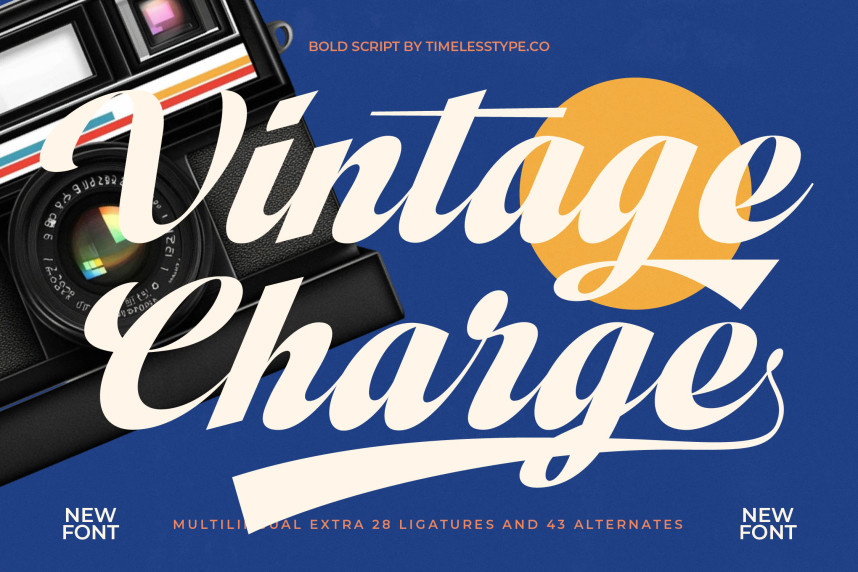 Vintage Charge Script Font - Befonts