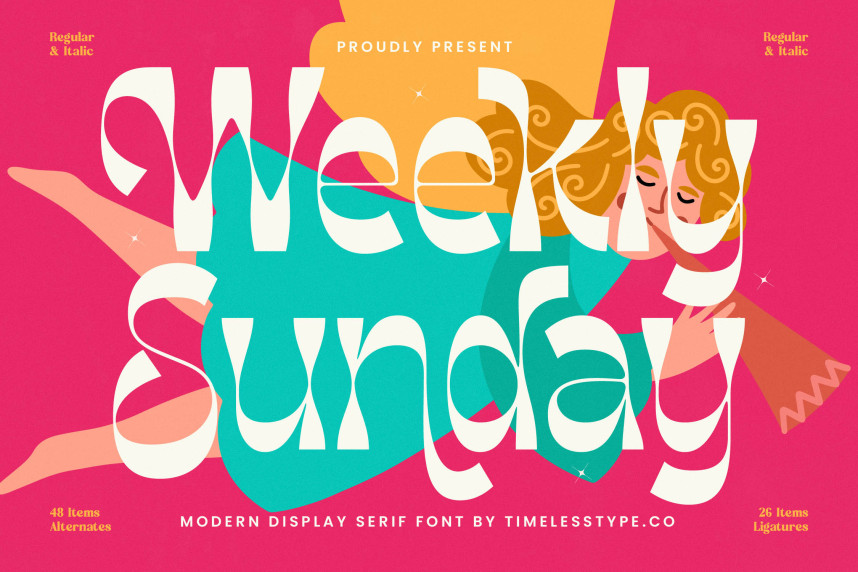 Weekly Sunday - Modern Display Font - Download Free Font