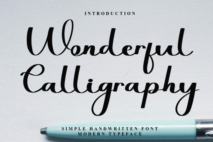 Wonderful Calligraphy - New Style And Unique Font - Befonts