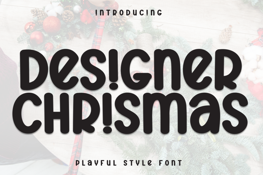 Designer Christmas - Playful Style Font - Befonts