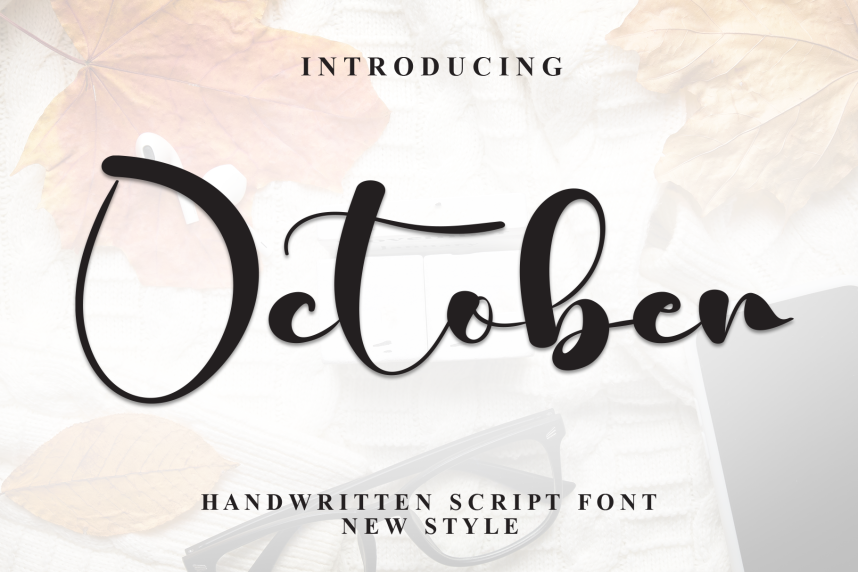 October Style Script Font - Befonts