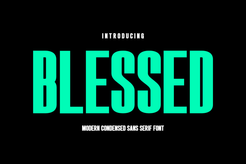 Blessed Condensed Font - Download Free Font