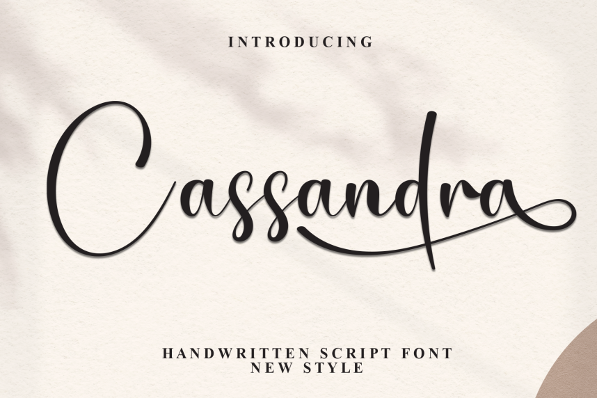 Cassandra - New Handwritten Script Font - Download Free Font