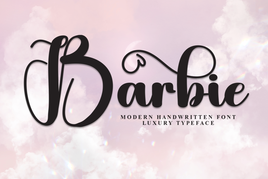 Barbie - Modern Script Handwritten Font - Befonts