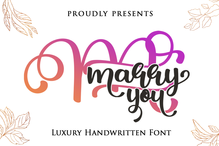 Marry You Script Font - Download Free Font