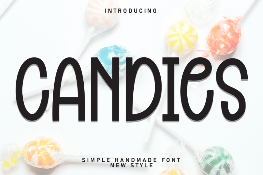 Candies - Simple Handmade Font - Befonts