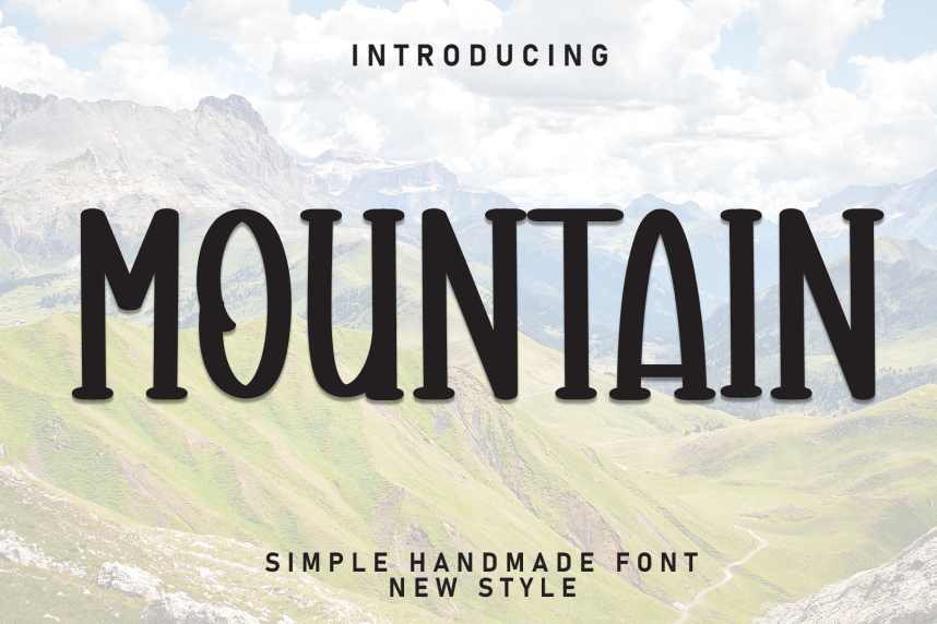 Mountain Simple Handmade Font - Befonts