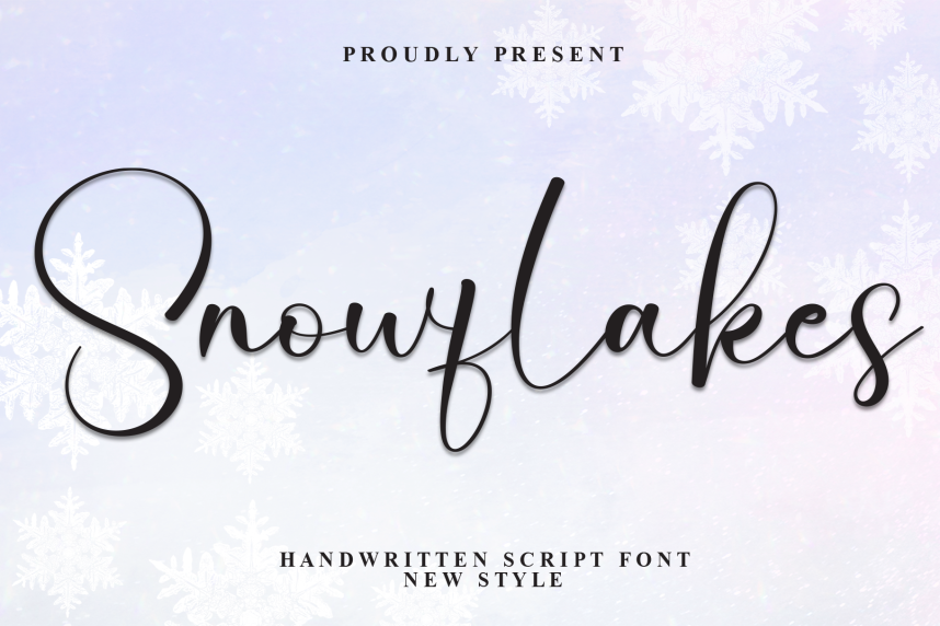 Snowflakes - New Style Handwritten Font - Befonts