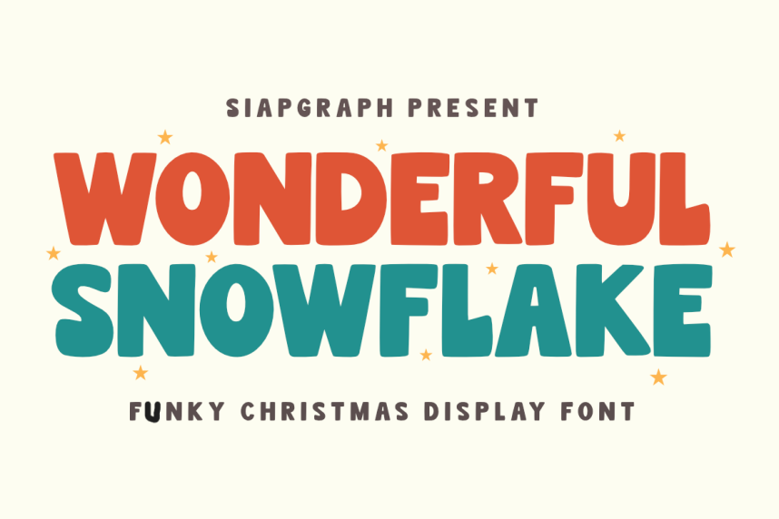 Wonderful Snowflake - Funky Christmas Font - Download Free Font