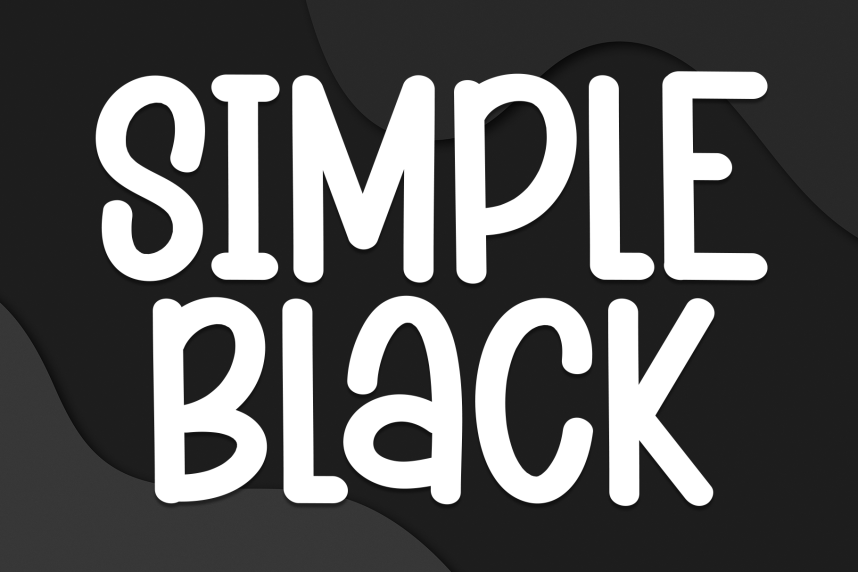 Simple Black - Playful Handcrafted Font - Befonts