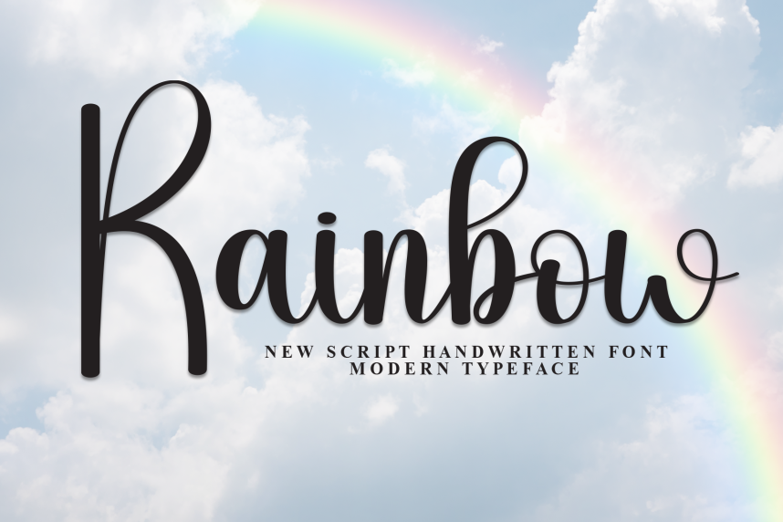 Rainbow - New Script Handwritten Font - Befonts
