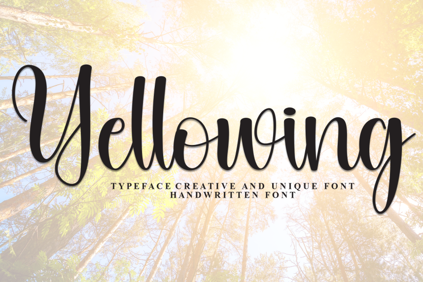 Yellowing - Elegant Script Handwritten Font - Befonts