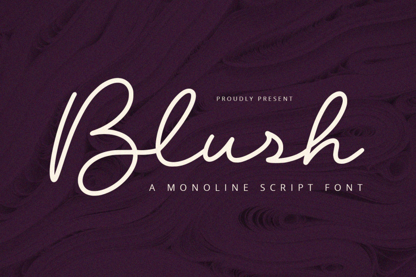 Blush - Monoline Script Font - Download Free Font