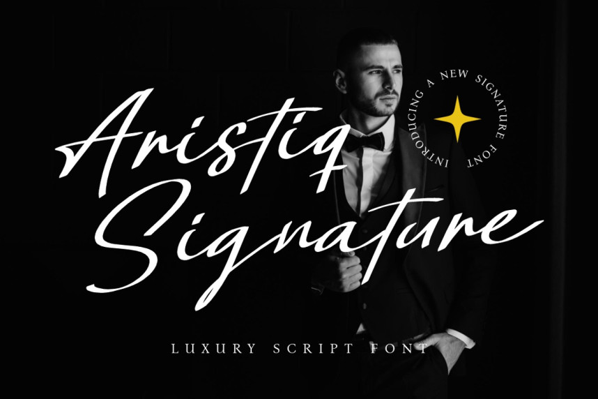 Aristiq Signature Luxury Script Font - Befonts