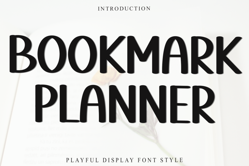 Bookmark Planner Playful Font - Befonts