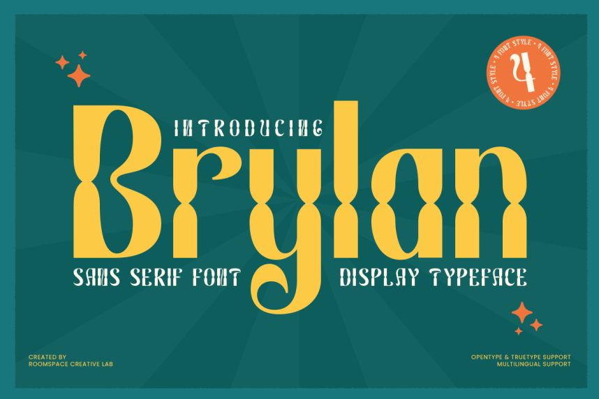 Brylan – Retro Display Sans Font - Download Free Font