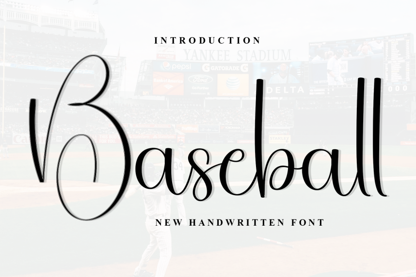 Baseball - Elegant Script Handwritten Font - Befonts