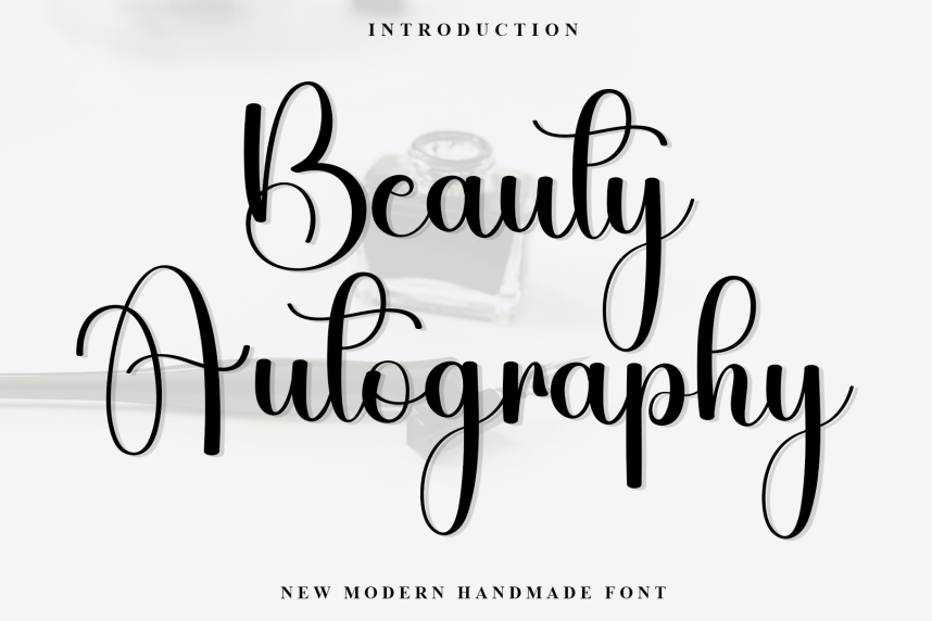 Beauty Autography Style Script Font - Befonts