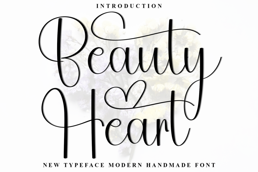 Beauty Heart Simple Handwritten Font - Befonts