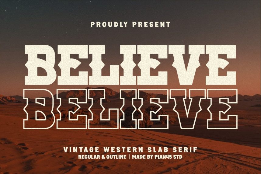 Believe Western Font - Befonts