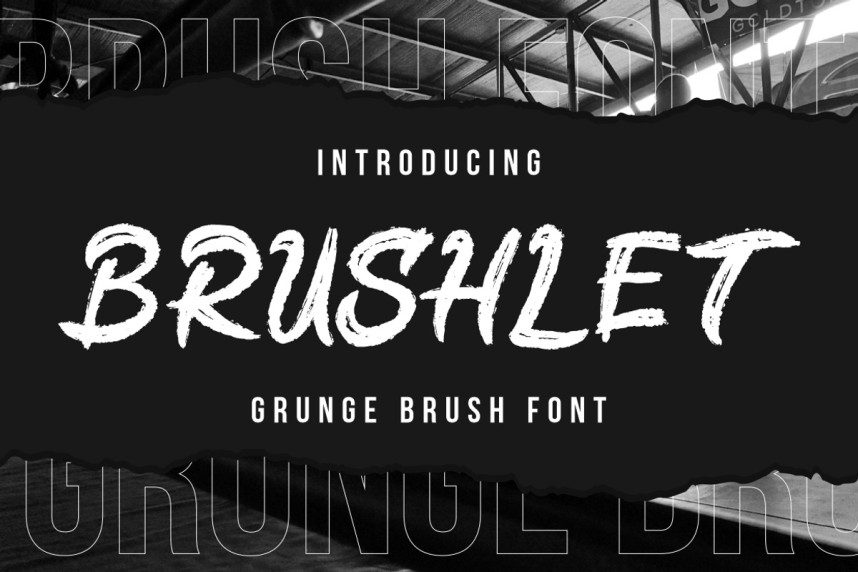 Brushlet Grunge Brush Font - Download Free Font