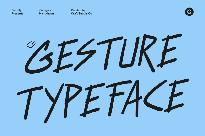 CS Gesture Font - Download Free Font