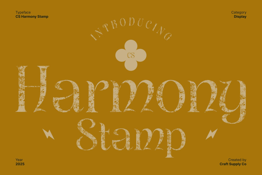 CS Harmony Stamp Font - Befonts