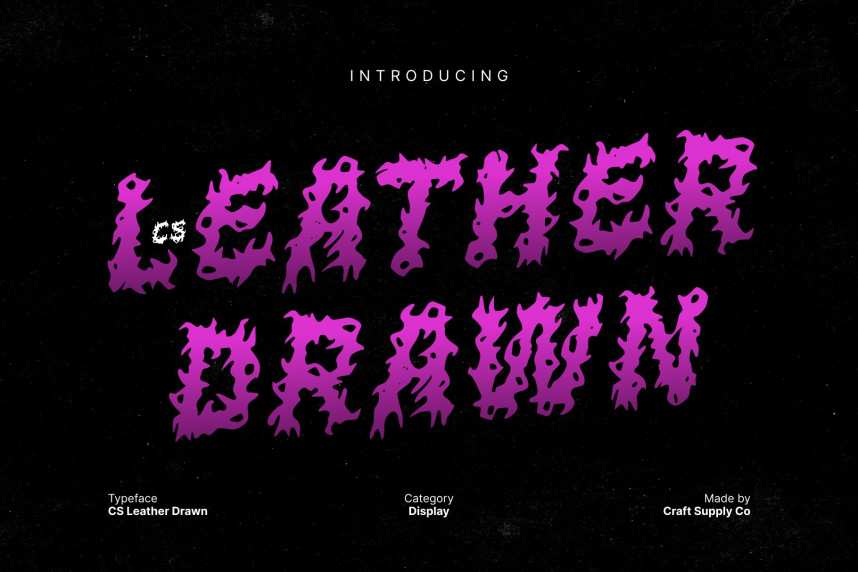 CS Leather Drawn Font - Download Free Font