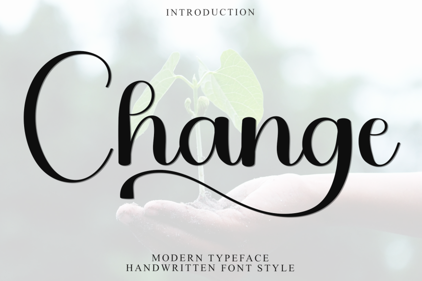 Change - New Style Handwritten Font - Download Free Font