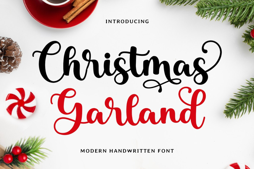 Christmas Garland Font - Download Free Font