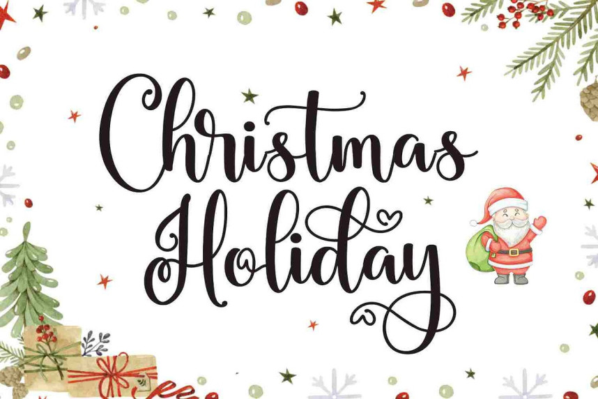 Christmas Holiday Script Font - Befonts