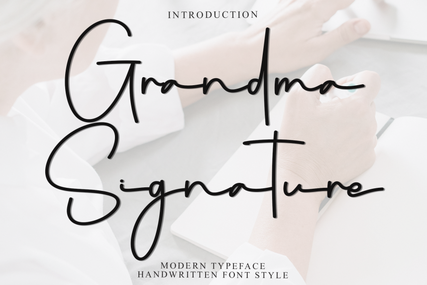 Grandma Signature Style Script Font - Befonts