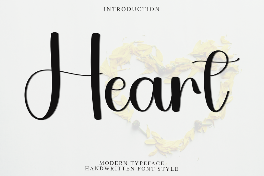 Heart Style Script Font - Befonts