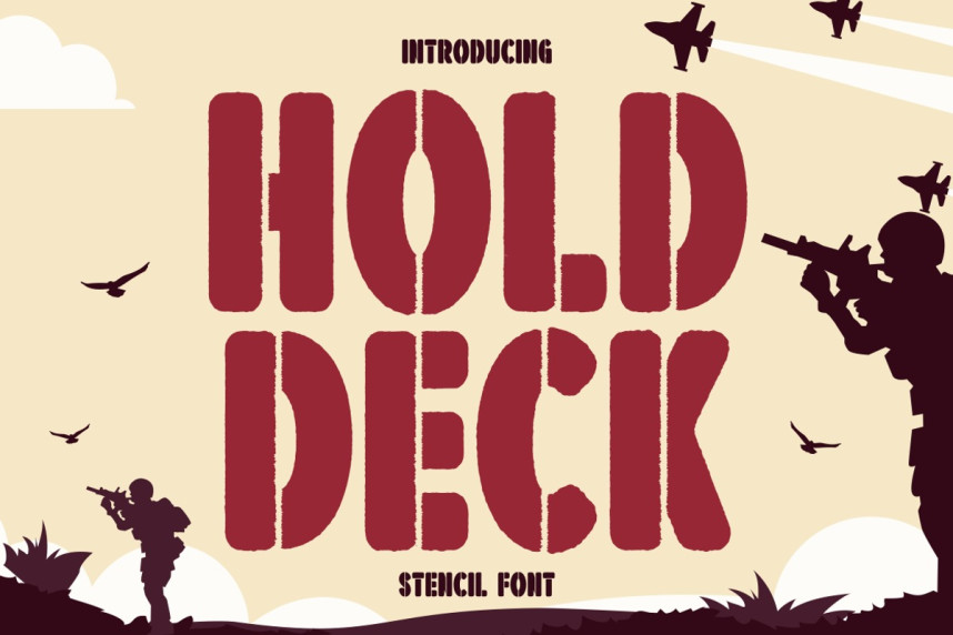 Hold Deck Stencil Font - Befonts