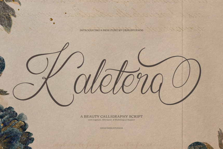 Kaletero | Calligraphy Script Font - Befonts