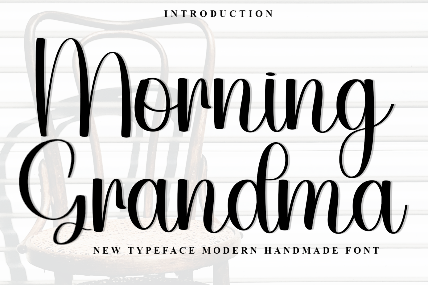Morning Grandma - Modern Script Handwritten Font - Befonts