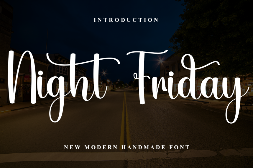 Night Friday Style Script Font - Befonts