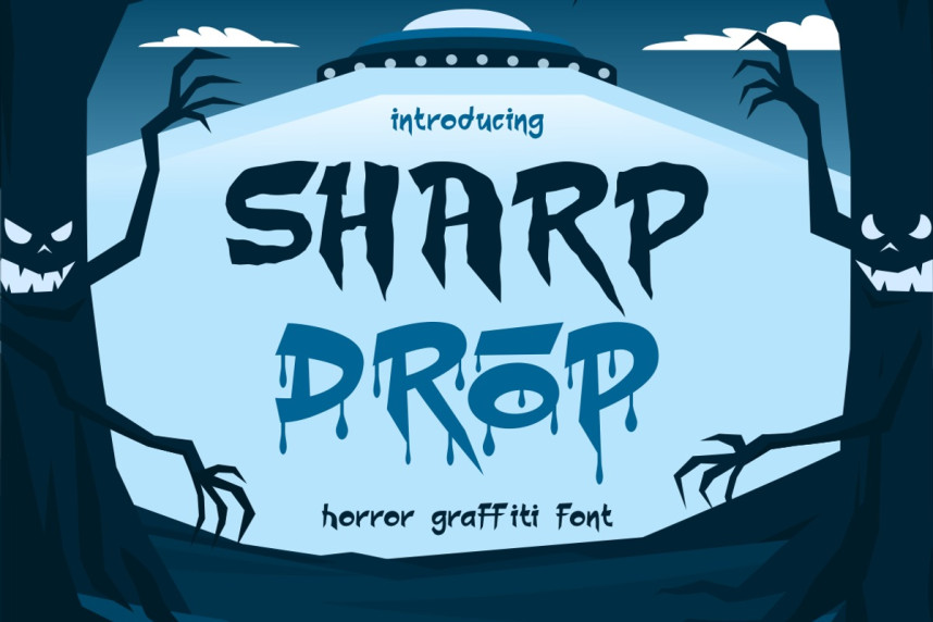 Sharp Drop Horror Graffiti Font - Befonts