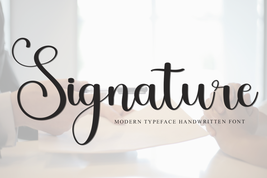Signature - Modern Style Handwritten Font - Befonts