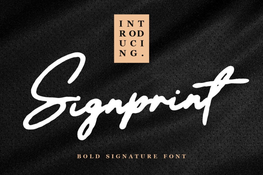Signprint Bold Signature Font - Download Free Font