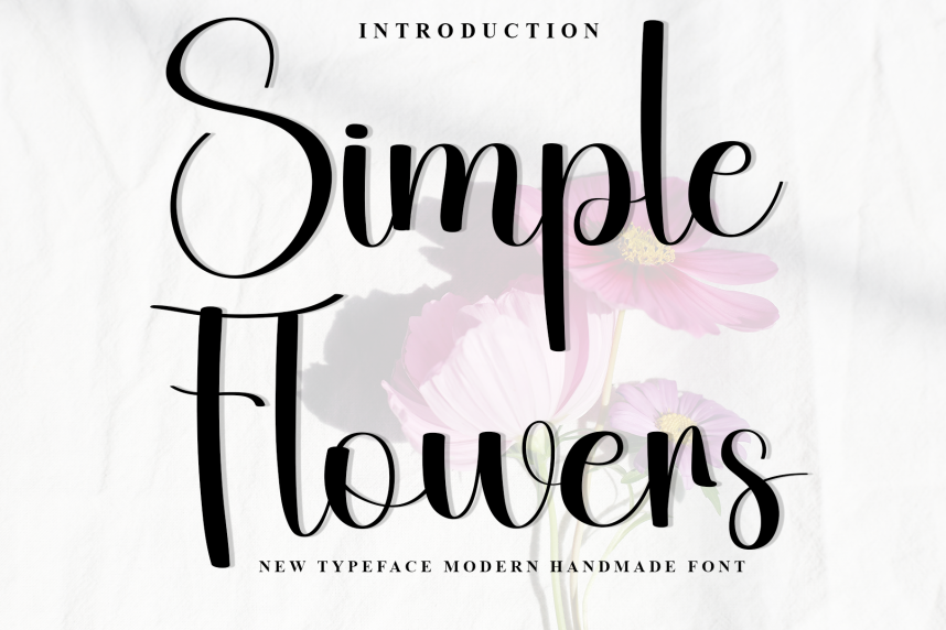 Simple Flowers - New Style Handwritten Font - Befonts